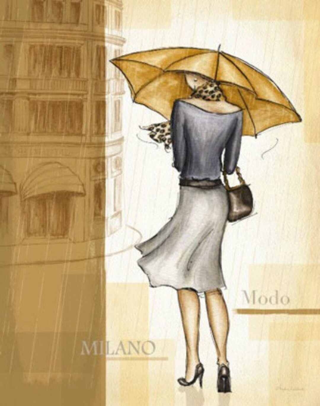 Rain Milano - Cross Stitch Pattern, Pdf Format, Delivered by Email ...