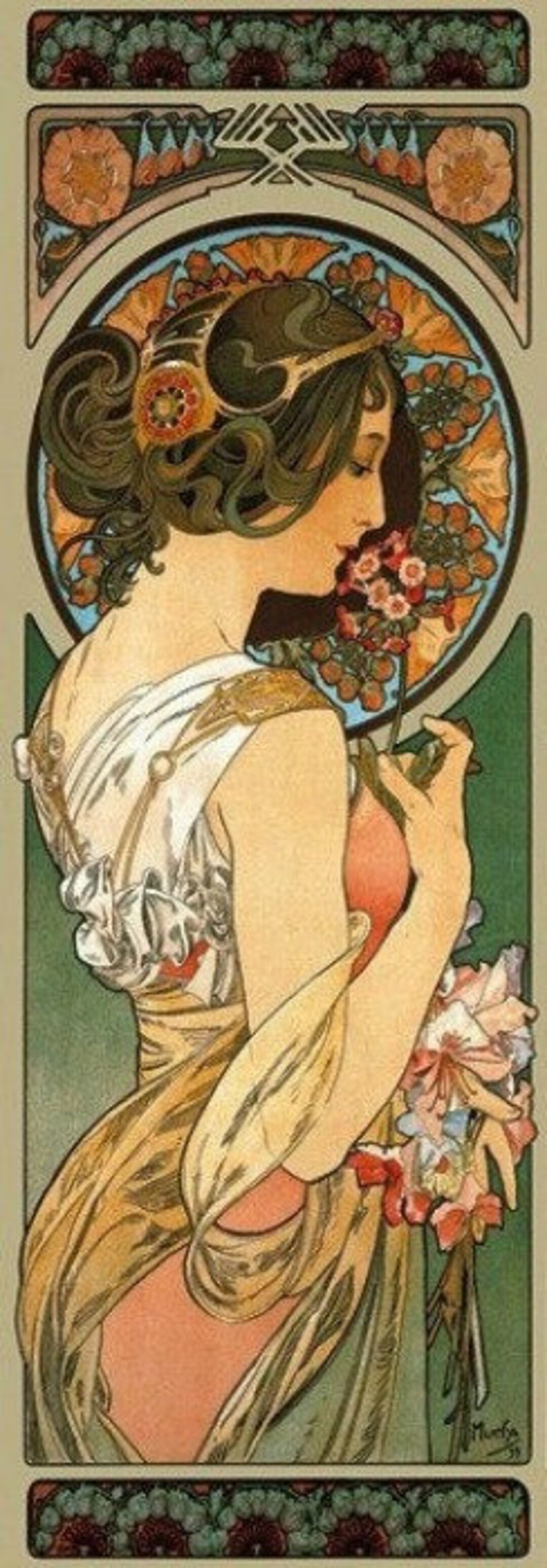 Primrose, Mucha - Cross Stitch Pattern - Pdf Format - Delivered by Email - This is Not a Kit ...