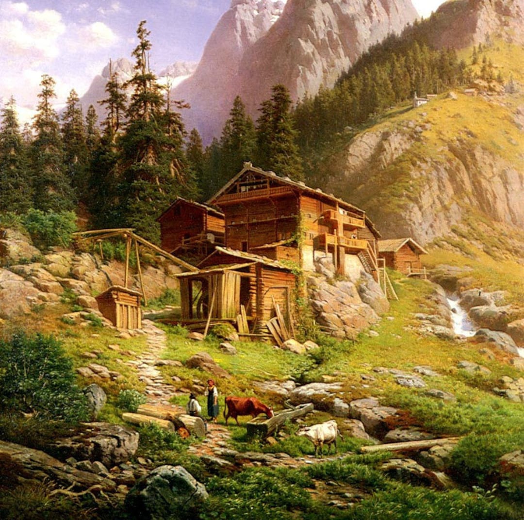An Alpine Mill - Cross Stitch Pattern, Pdf Format, Delivered by Email ...