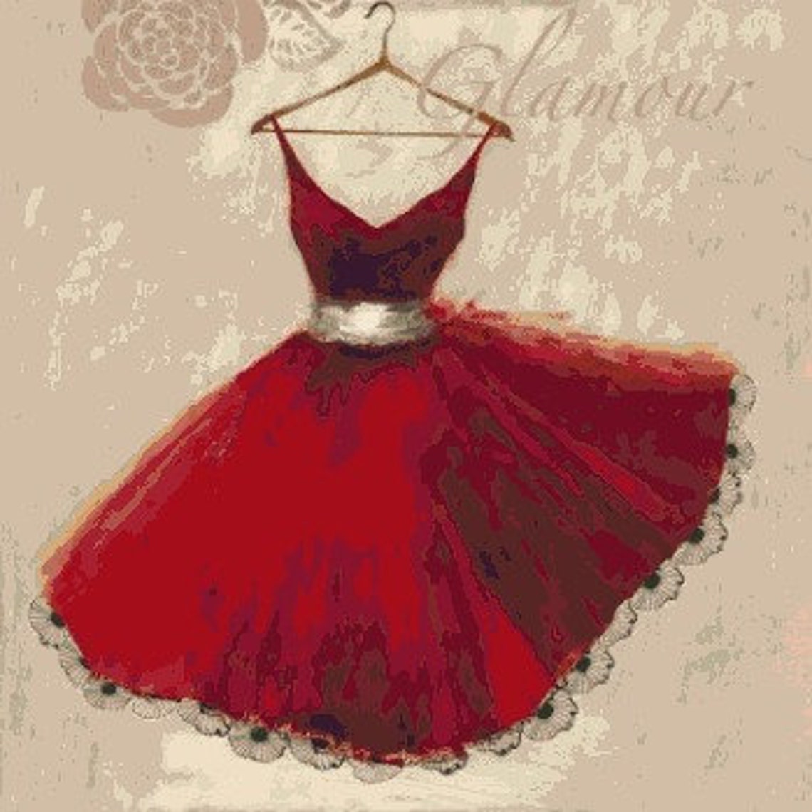 Glamour Cross Stitch Pattern Pdf Format - Etsy