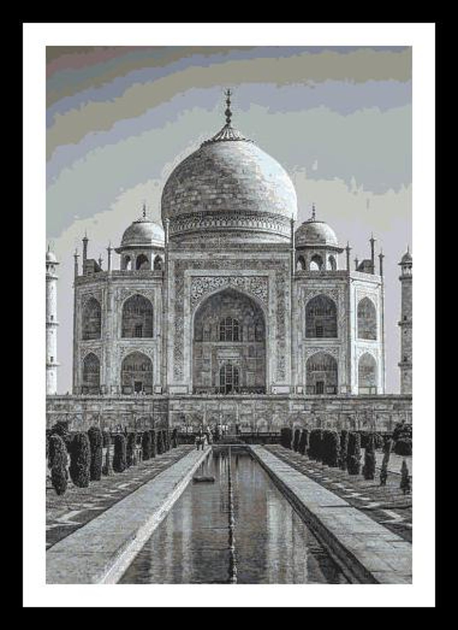 Taj Mahal, India - Cross Stitch Pattern, Pdf Format, Delivered by Email ...