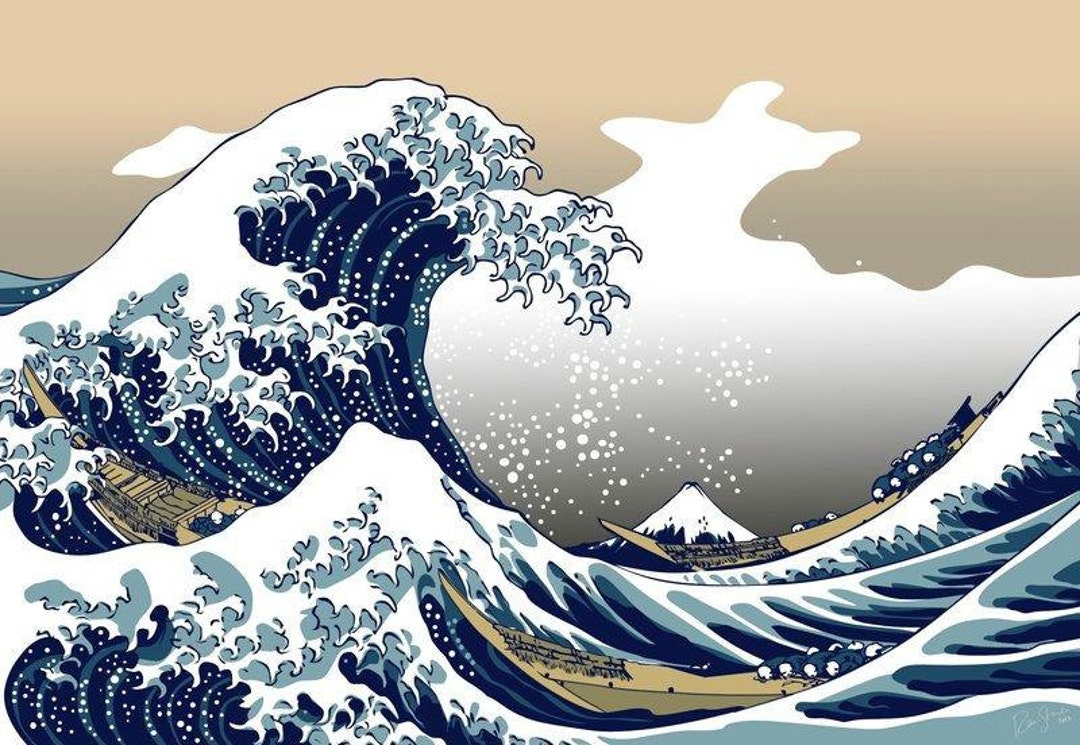 The Great Wave off Kanagawa - Cross Stitch Pattern - Pdf Format ...