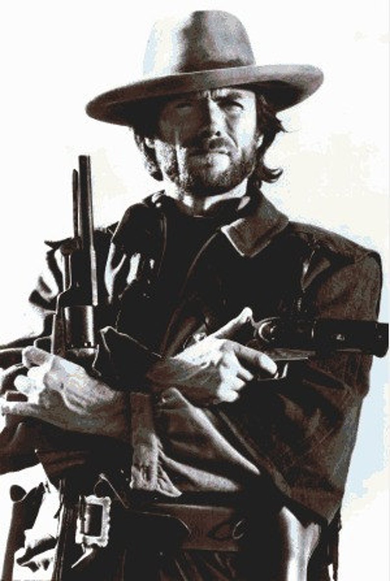 Clint Eastwood III Cross Stitch Pattern Pdf Format | Etsy
