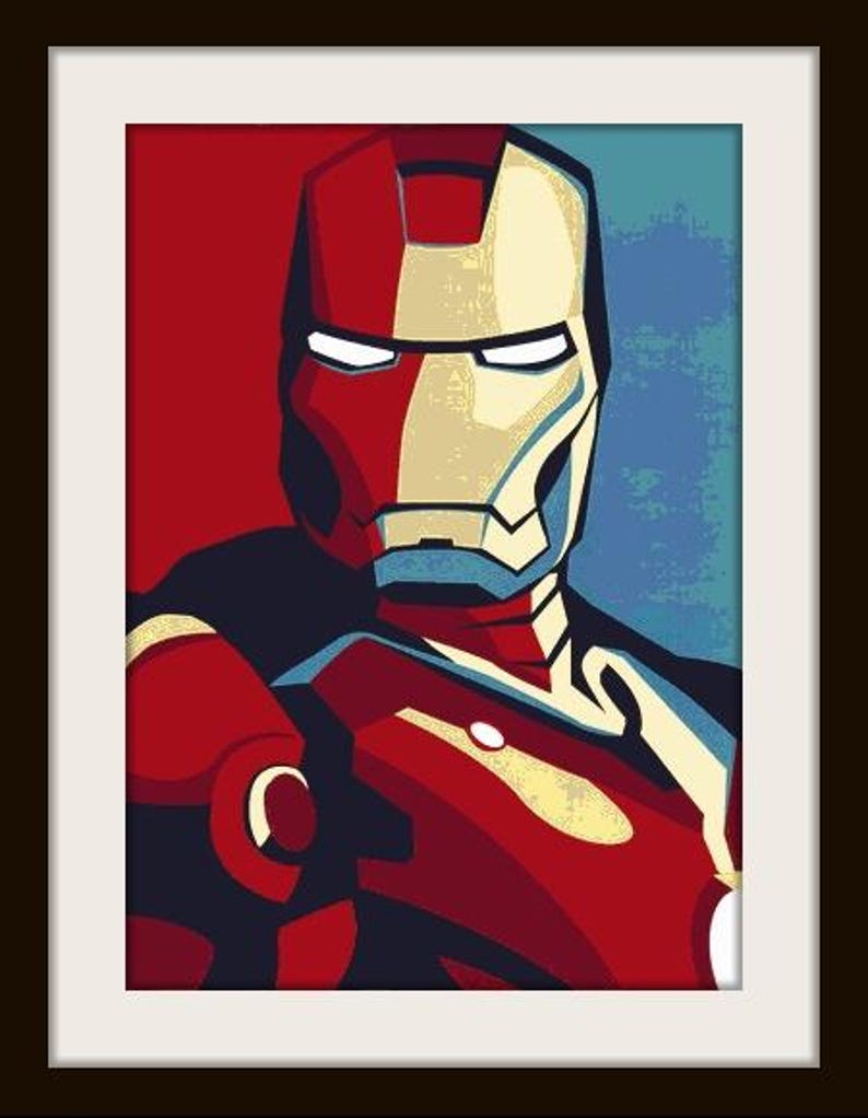 Iron Man II - Cross Stitch Pattern, Pdf Format, Delivered by Email ...