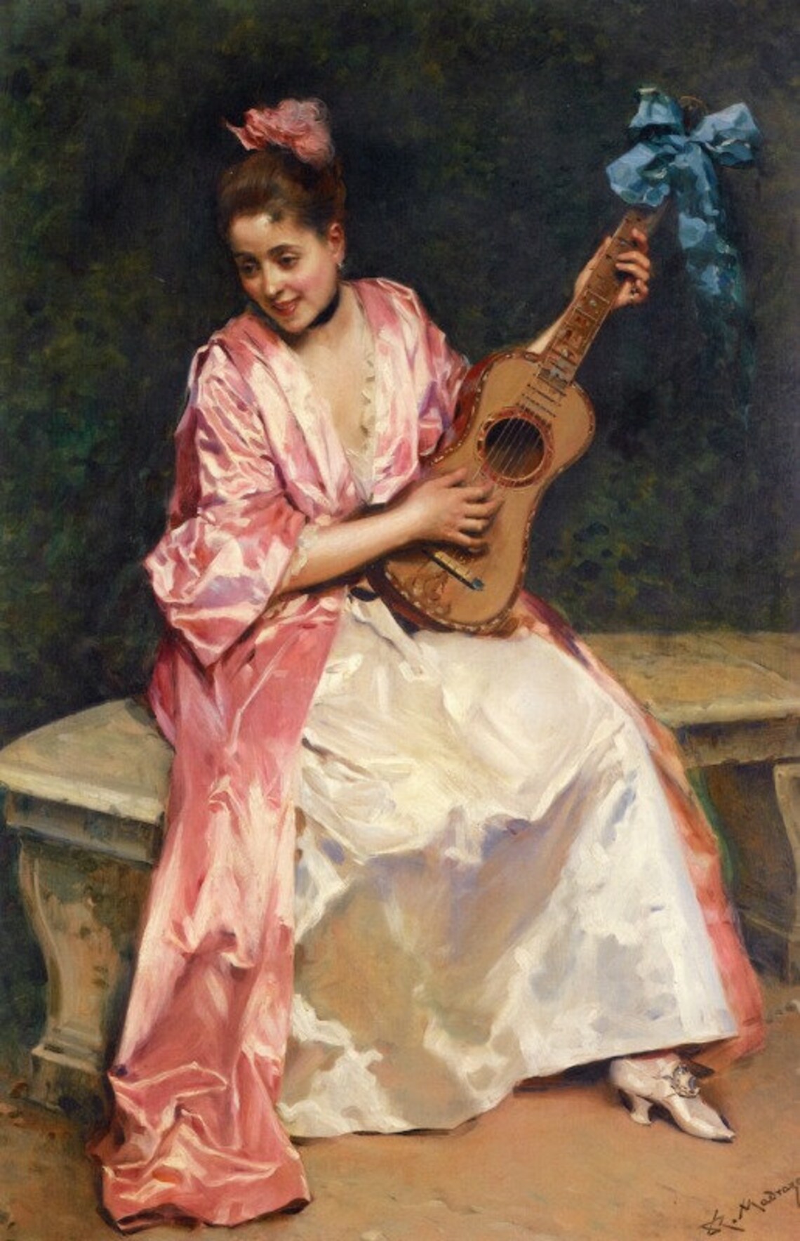 Aline With Guitar - Cross Stitch Pattern, Pdf Format, Delivered by ...