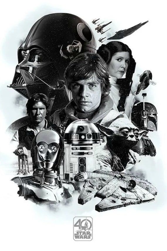 Star Wars Black And White Art