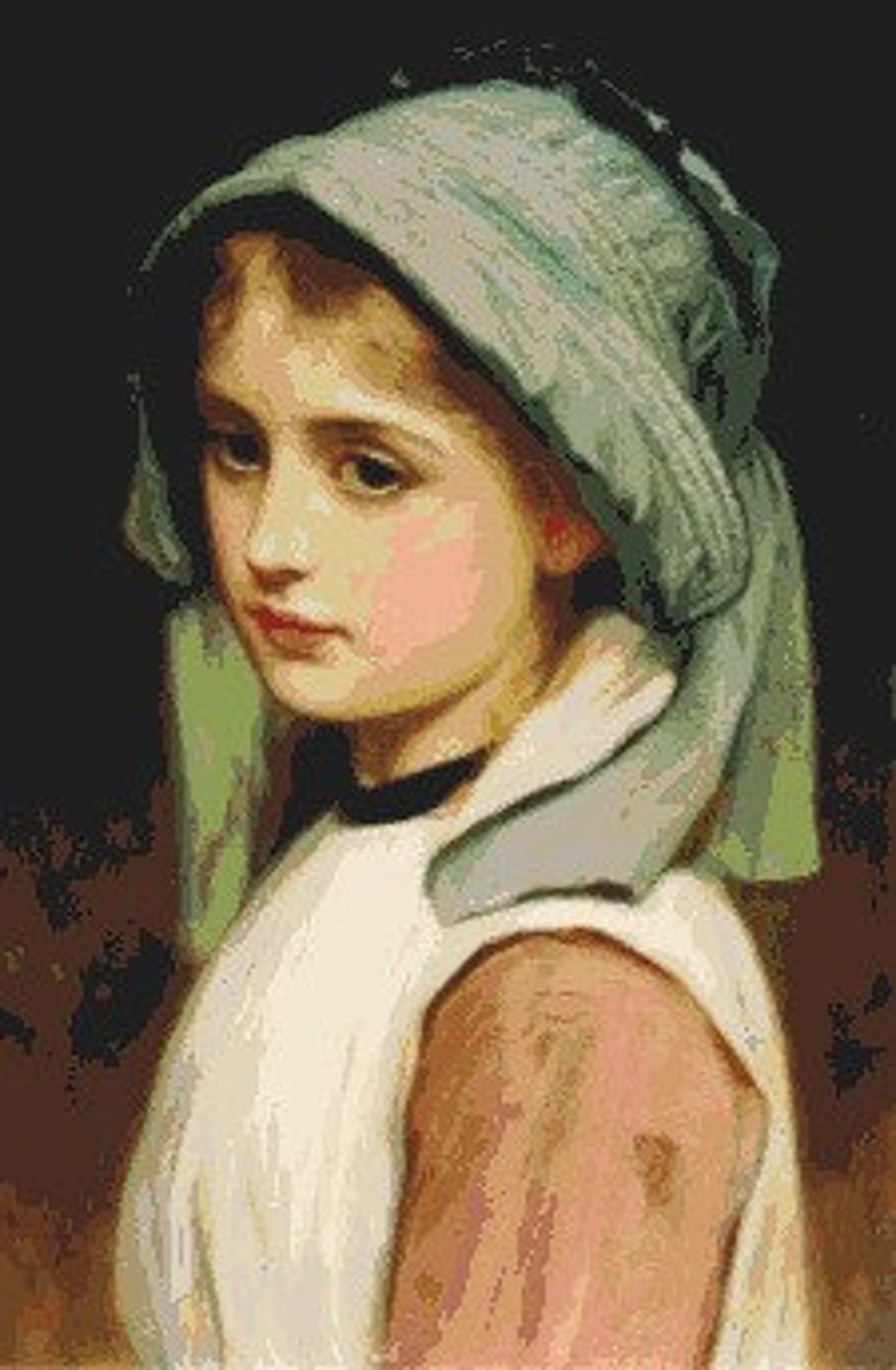 The Green Bonnet Cross Stitch Pattern Pdf Format - Etsy