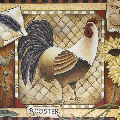 Vintage Rooster 2 Embroidery Pattern Cross Stitch Supply | Etsy