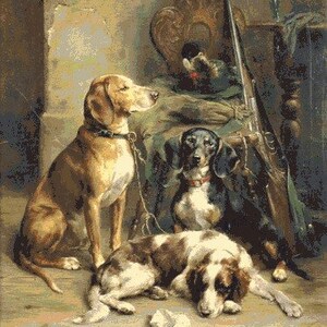 Hunting Hounds Cross Stitch Pattern Pdf Format - Etsy