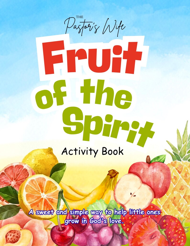 Fruit of the Spirit Activity Book | Bible Worksheets & Coloring for ...