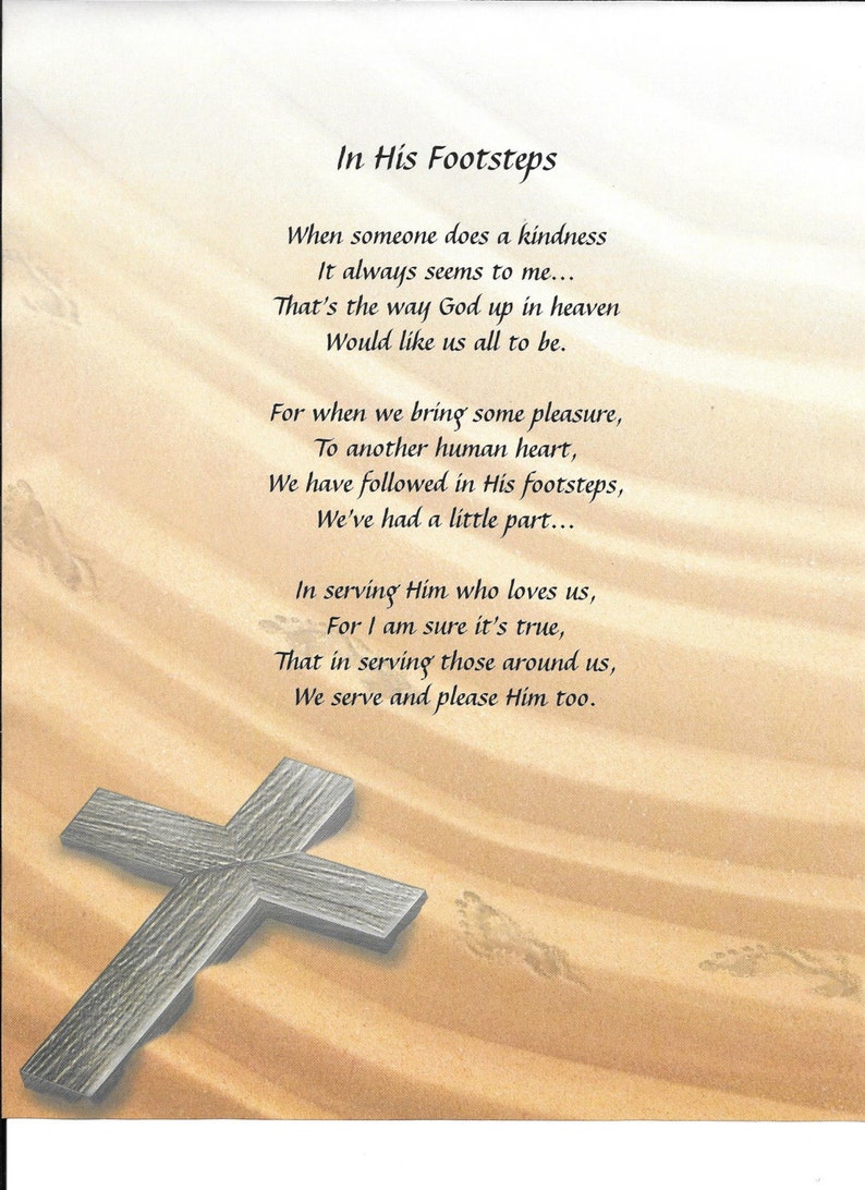 Poem in His Footsteps - Etsy