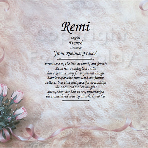 First Name Meaning - Etsy