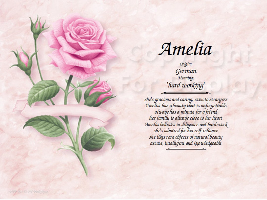 3 First Name Meanings | Roses| - Etsy