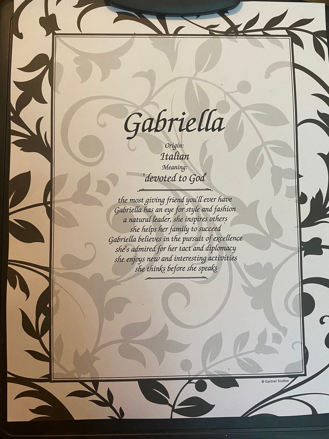 Black & White Vine Name Meaning - Etsy