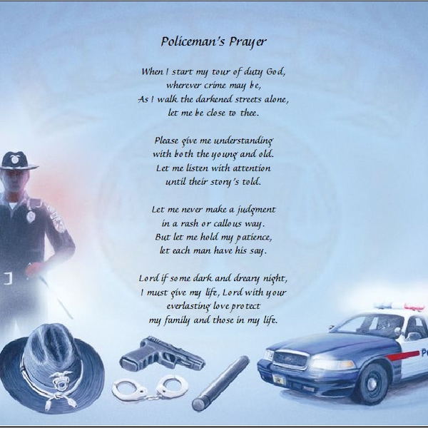 Policeman Prayer - Etsy