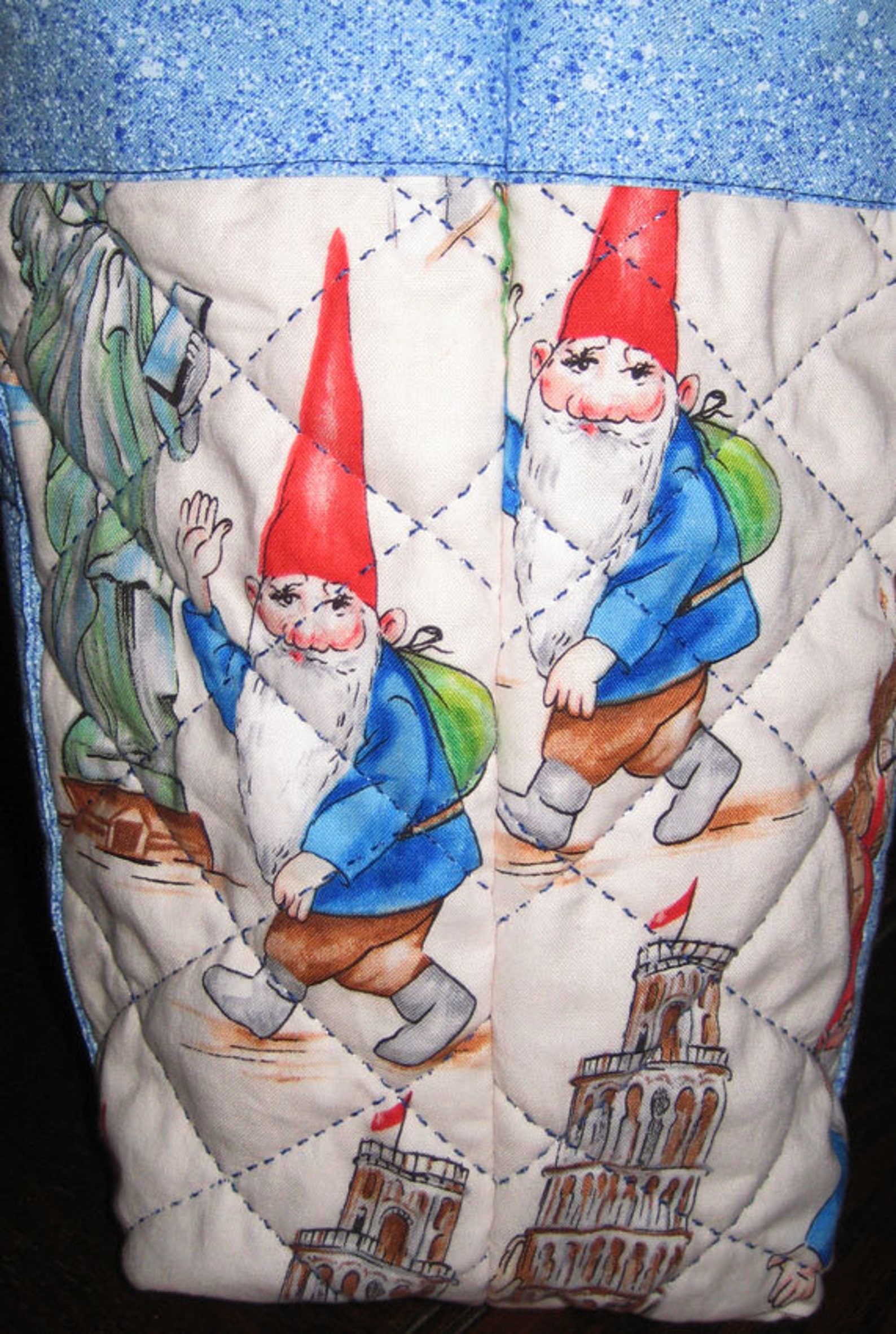 World Traveling Gnome - Light Blue Trimmed (diaper, Weekend, Travel ...