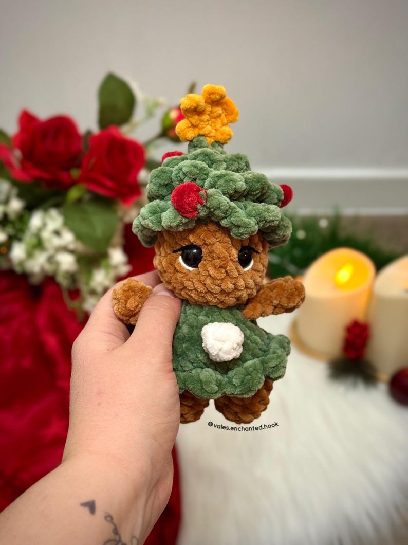 Tracy the Gingerbread Girl-amigurumi Pattern-gingerbread Amigurumi ...