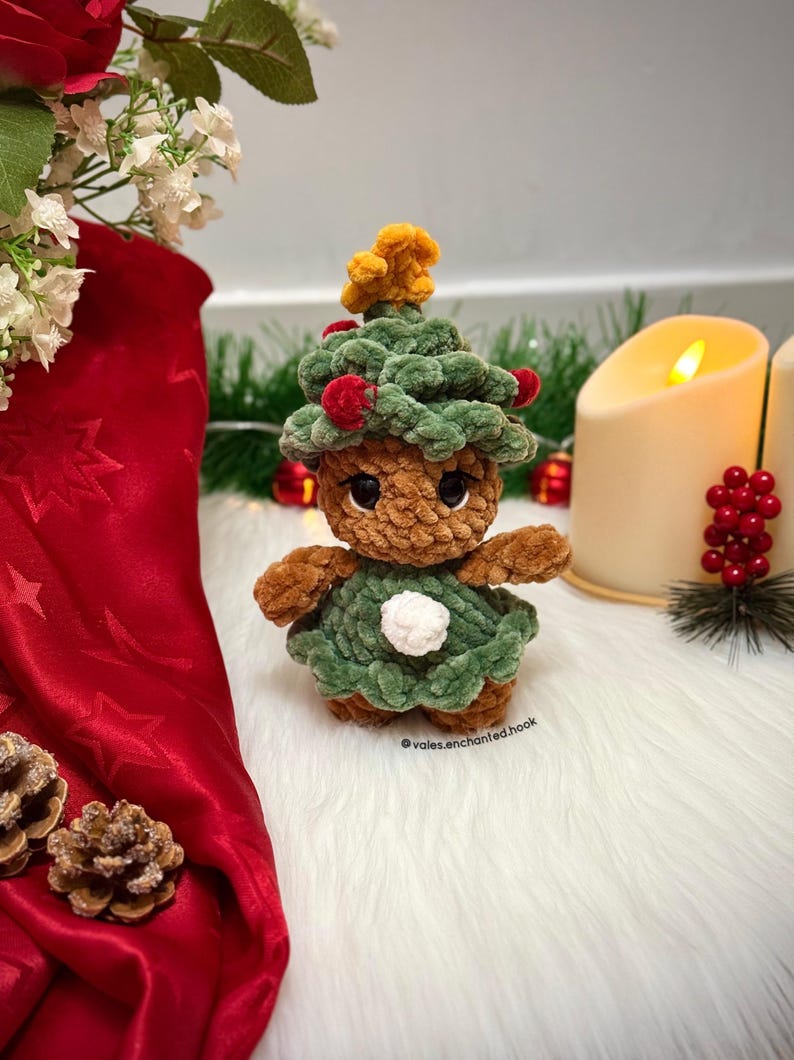 Tracy the Gingerbread Girl-amigurumi Pattern-gingerbread Amigurumi ...