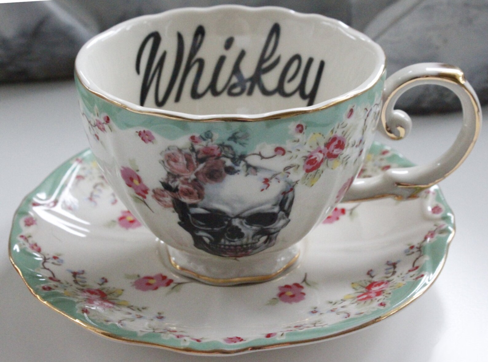 FREE Shipping-whiskey Teacup and Saucer Set 8 Ounces. - Etsy