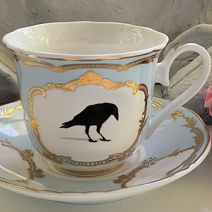 Gorgeous Raven Tea Set, Green, Blue or Pink. Food Safe and Durable ...