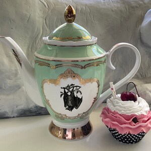 Bat Tea Set, Green, Blue or Pink. Durable and Food Safe, Vegan Bone ...