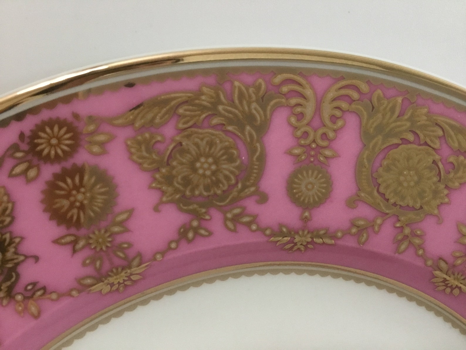 FREE Shipping-gorgeous Pink and Gold Insect Plate / Bug Plate - Etsy