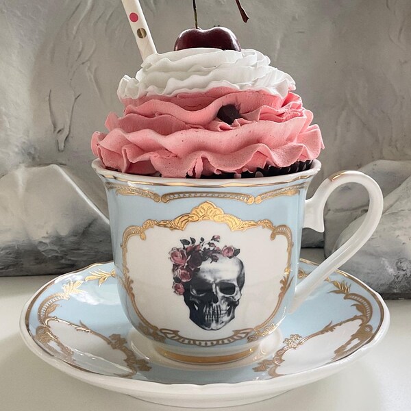 Skull Tea Cup - Etsy