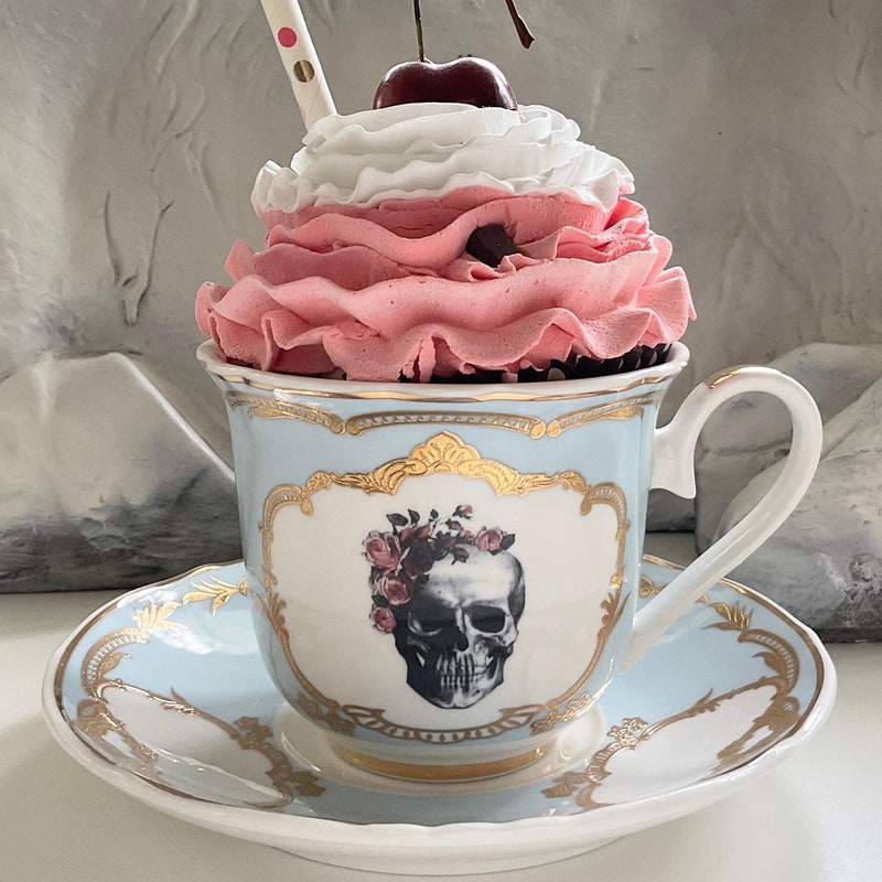 Skull Tea Cup - Etsy