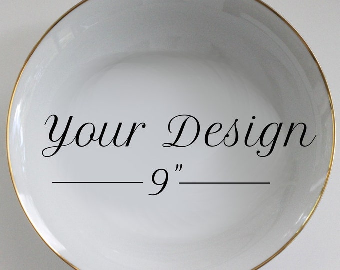 Gold Custom Bowl Personalized Serving Bowl 9 Any - Etsy