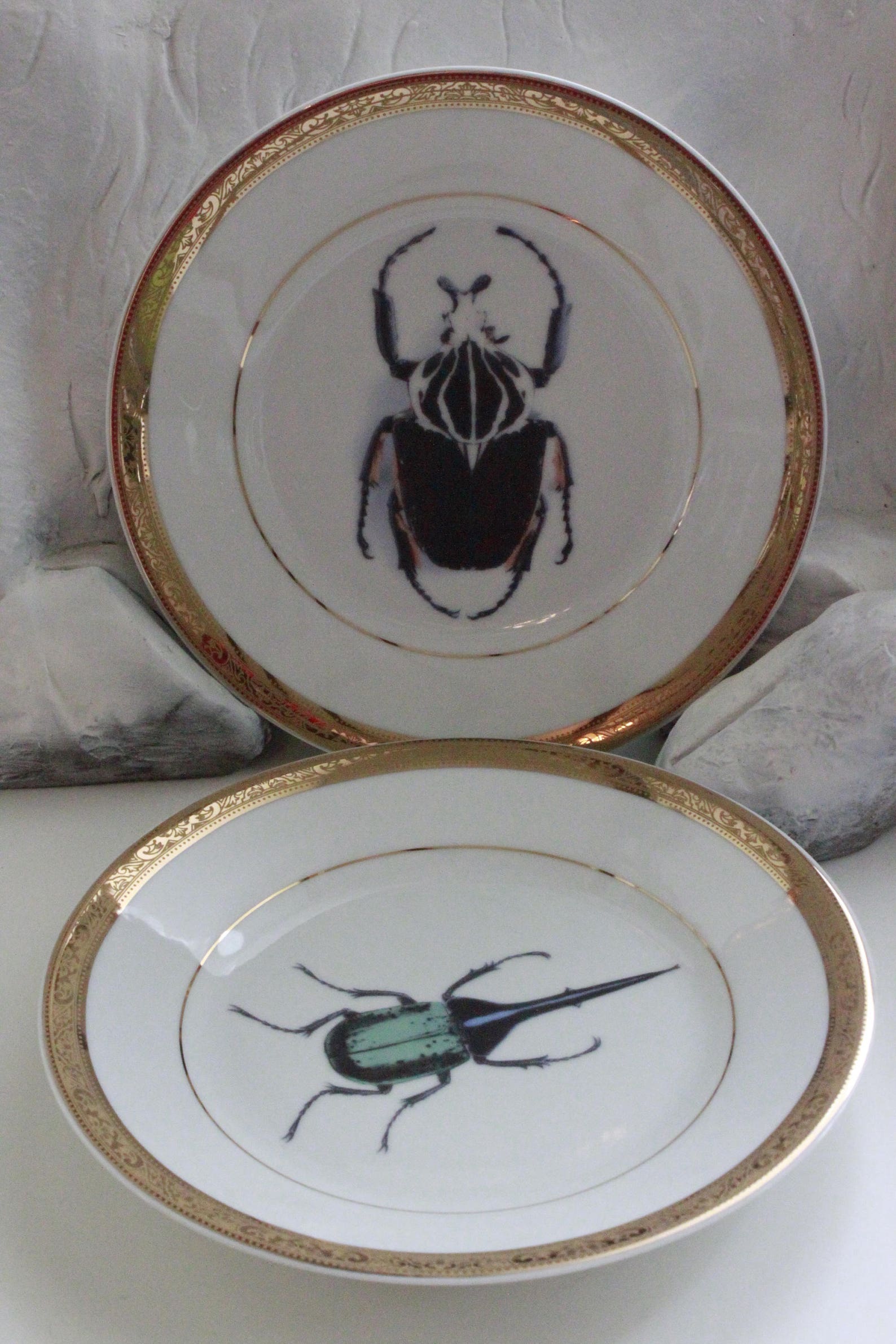 FREE Shipping-gold Porcelain Insect Plate/bug Plate or Cup and - Etsy ...