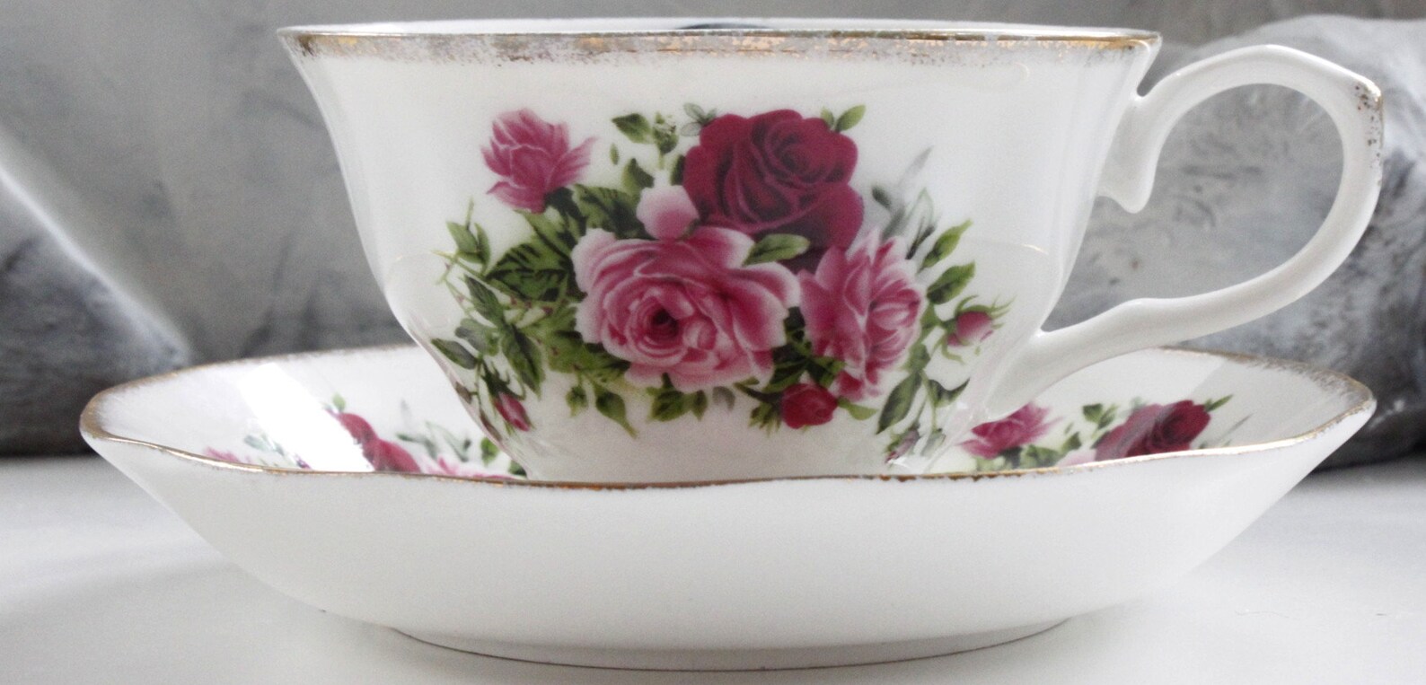 FREE SHIPPING-4 Customizable Porcelain Rude Teacup and Saucer - Etsy