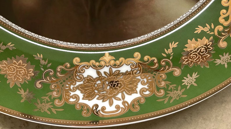 Green and Gold angry Satyr Plate Porcelain - Etsy