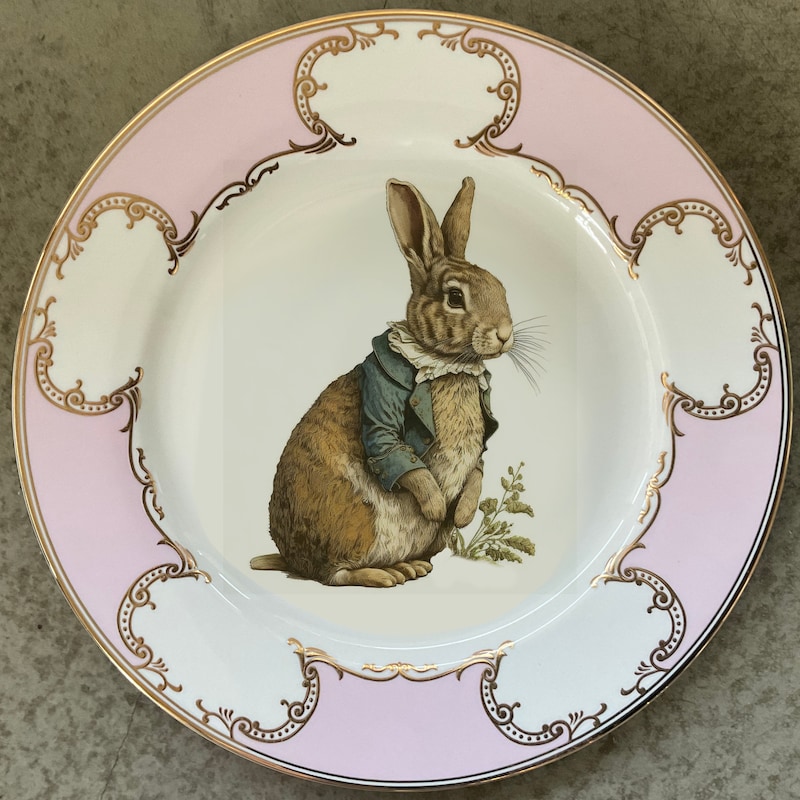 Rabbit Plate - Etsy
