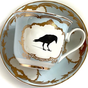 Gorgeous Raven Tea Set, Green, Blue or Pink. Food Safe and Durable ...