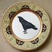 Beautiful Black Crow Teacup and Saucer Set, 8 Ounces, Food Safe and ...