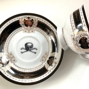 Porcelain "you Have Been Poisoned" Cup and Saucer Set. 22k Gold, Food ...
