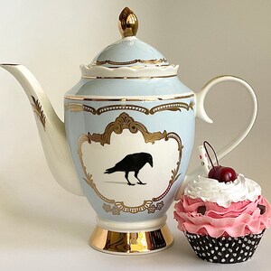 Gorgeous Raven Tea Set, Green, Blue or Pink. Food Safe and Durable ...