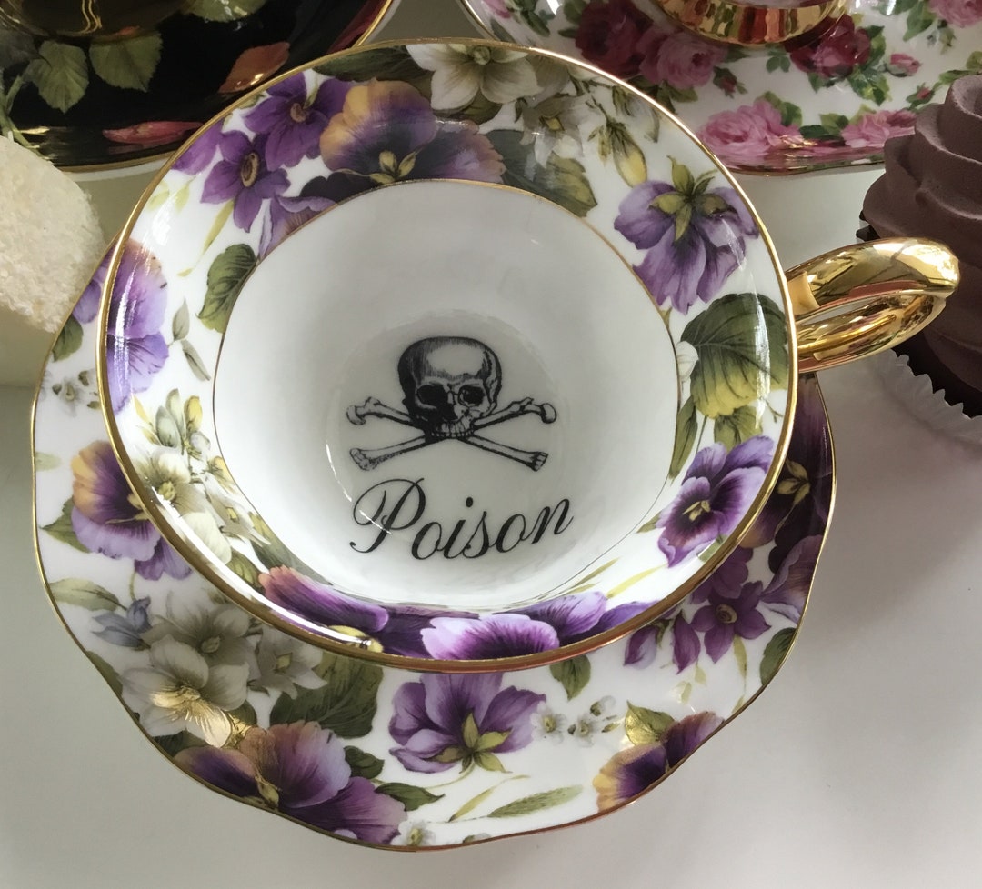 Beautiful Pansy poison Teacup 8 Ounces. Poison Teacup - Etsy UK