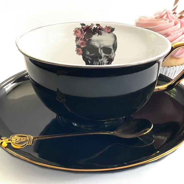 Skull Tea Cup - Etsy