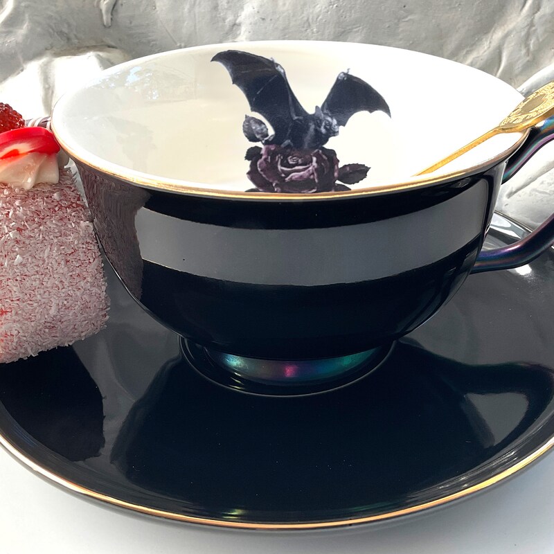 Bat Teacup - Etsy