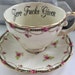FREE SHIPPING-4 Customizable Porcelain Rude Teacup and Saucer Sets, 8 ...