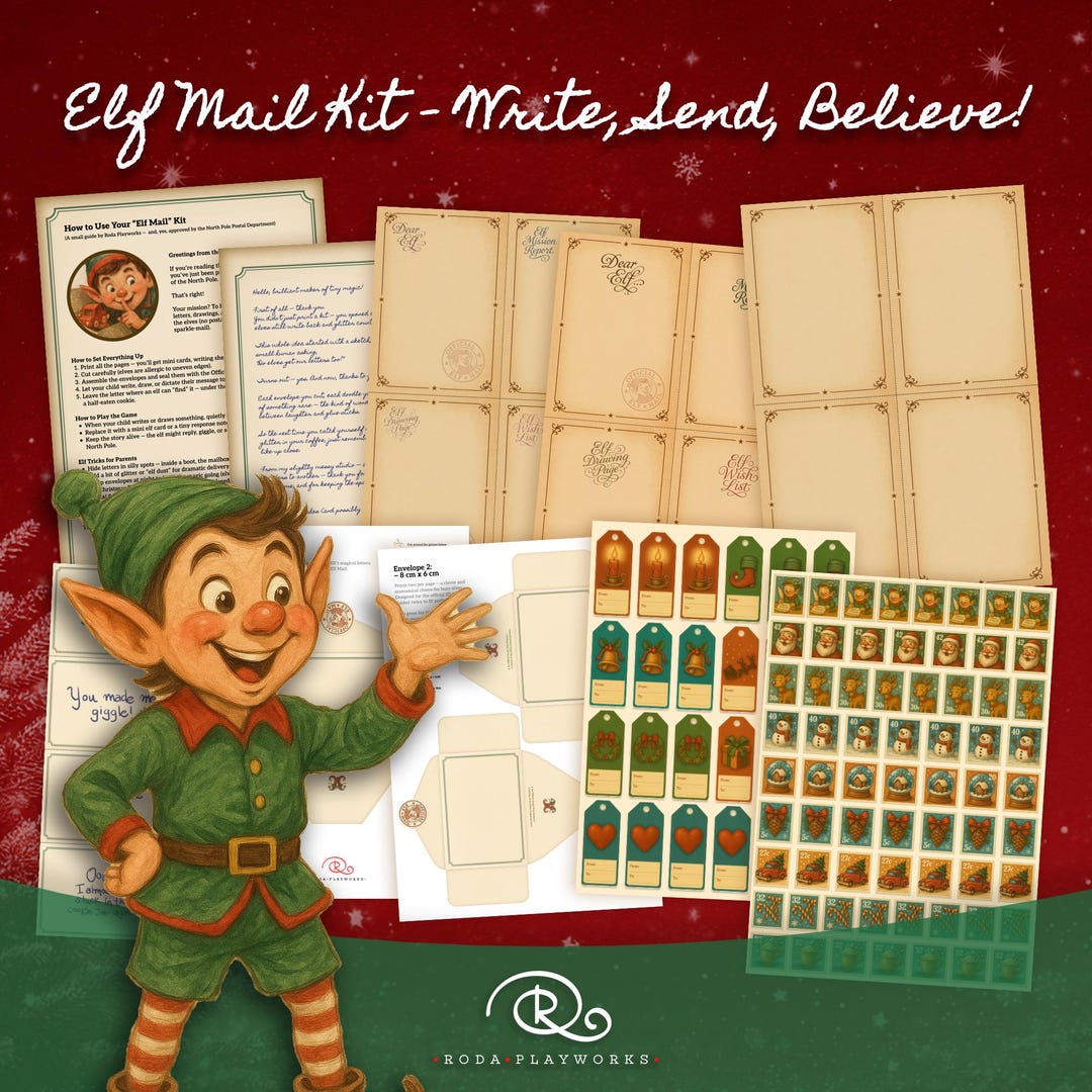 Elf Mail Kit – Printable Envelopes, Mini Pages & North Pole Tags - Etsy ...
