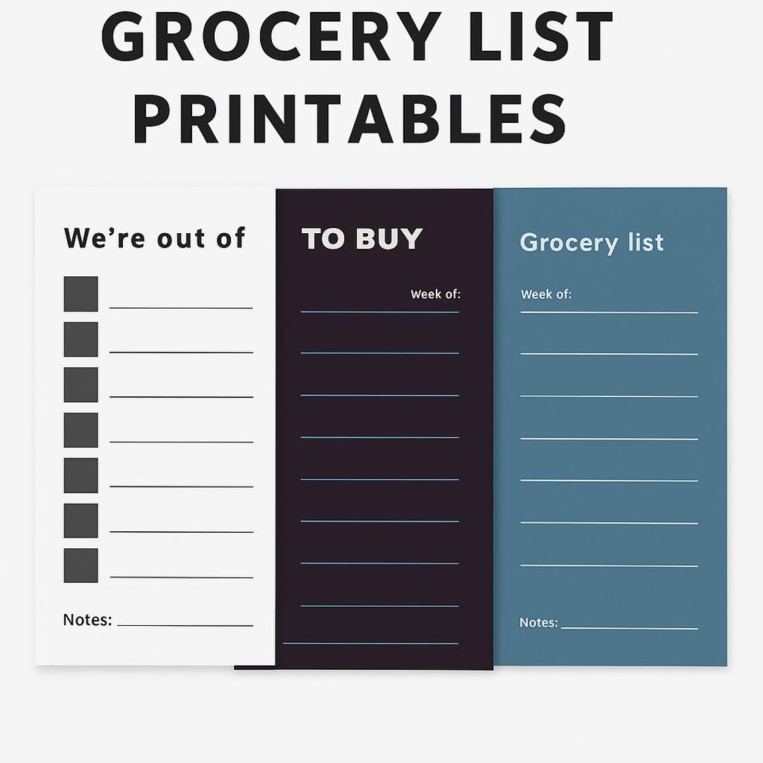 Customizable Grocery List Bundle | Canva Template | Restock & Pantry ...