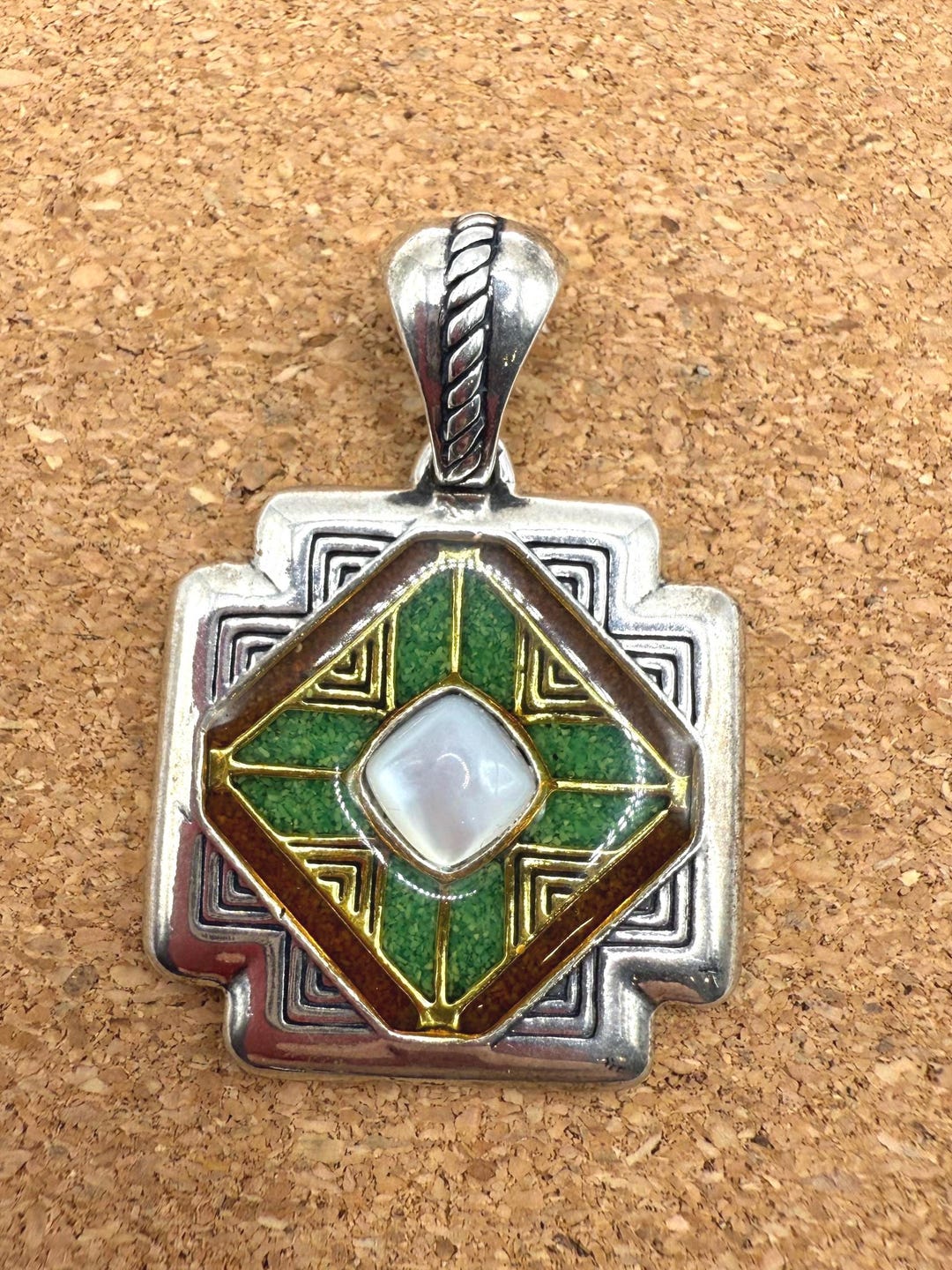 Carolyn Pollack Relios Sterling Silver & Mother of Pearl Cross Andean ...