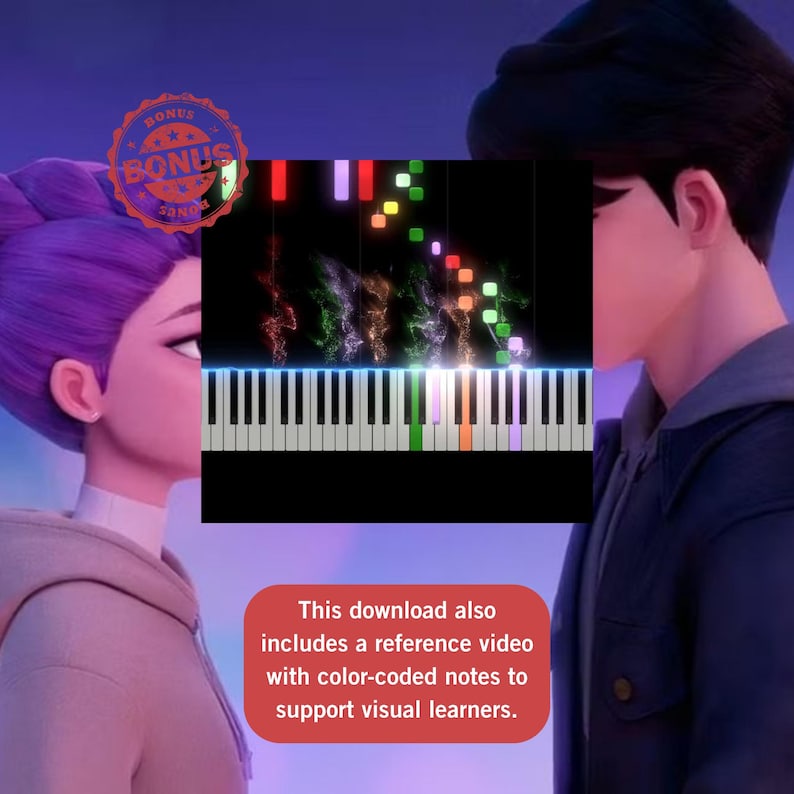 Golden – HUNTR/X Demon Hunters | Easy Piano Sheet Music | Simplified ...