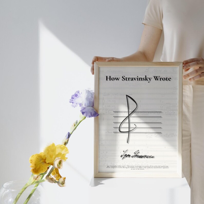Historic Composer Poster Bundle – Vintage Treble Clef & Signature Wall ...