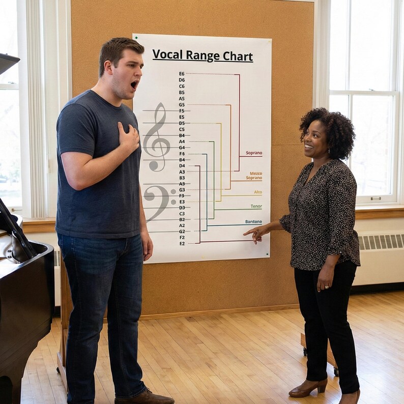 Voice Types and Pitch Ranges Explained (vocal Range Chart) | Music Theory Reference for Students ...