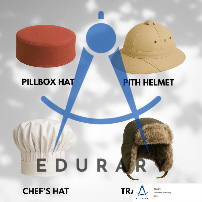 Hat Types Illustrated Guide – Fashion Chart | 30+ Hats PDF - PNG - SVG ...