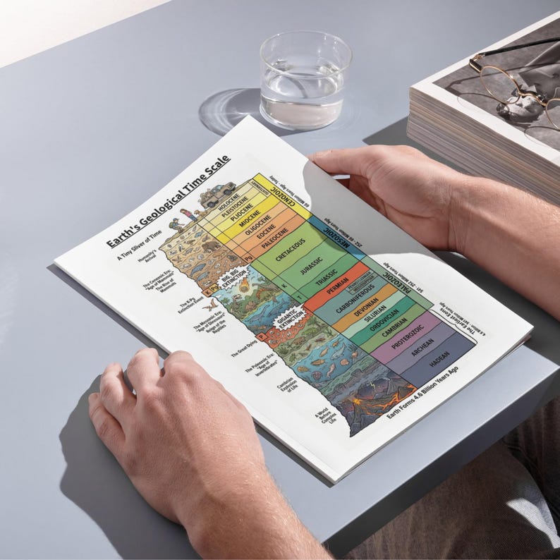 Geologic Time Scale of Earth – Educational Diagram PDF - PNG ...