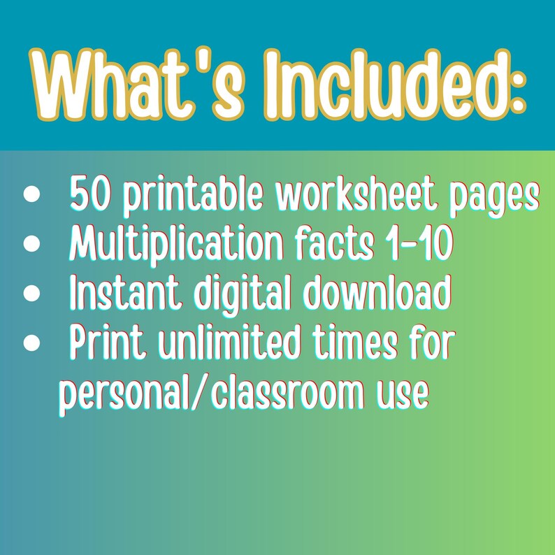 Multiplication Facts Worksheets: Numbers 1-10 | Printable Math Practice ...